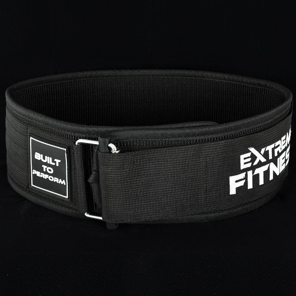 EXTREME FITNESS 4" WEIGHTLIFTING NYLON BELT BLACK - Extreme Fitness