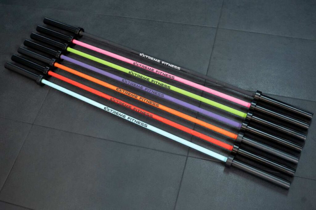Wide selection of Barbells here at Extreme Fitness