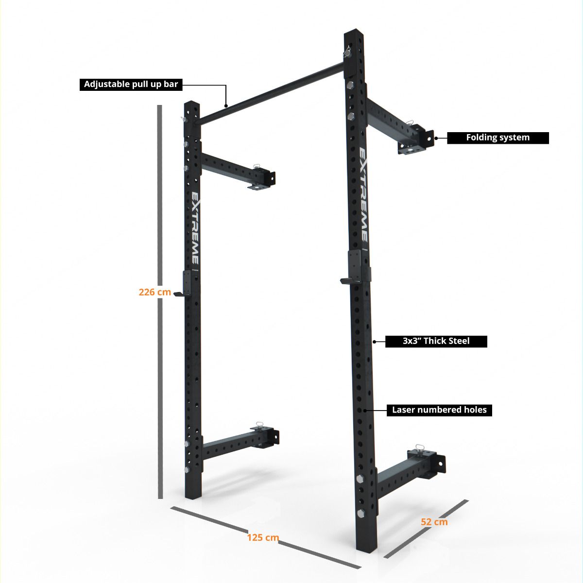 EXTREME FITNESS EX-FR-100 FOLDING WALL MOUNTED RACK - Extreme Fitness