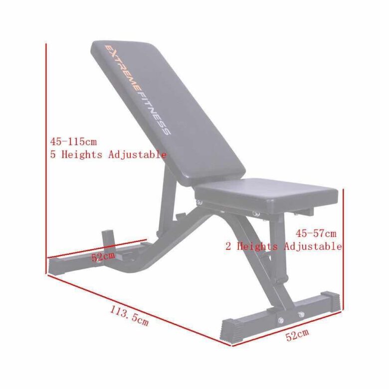 Extreme Fitness Adjustable Weight Bench for Home Workouts