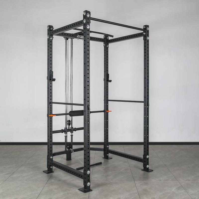EXTREME FITNESS LIGHT COMMERCIAL POWER RACK + PULLEY ATTACHMENT ...