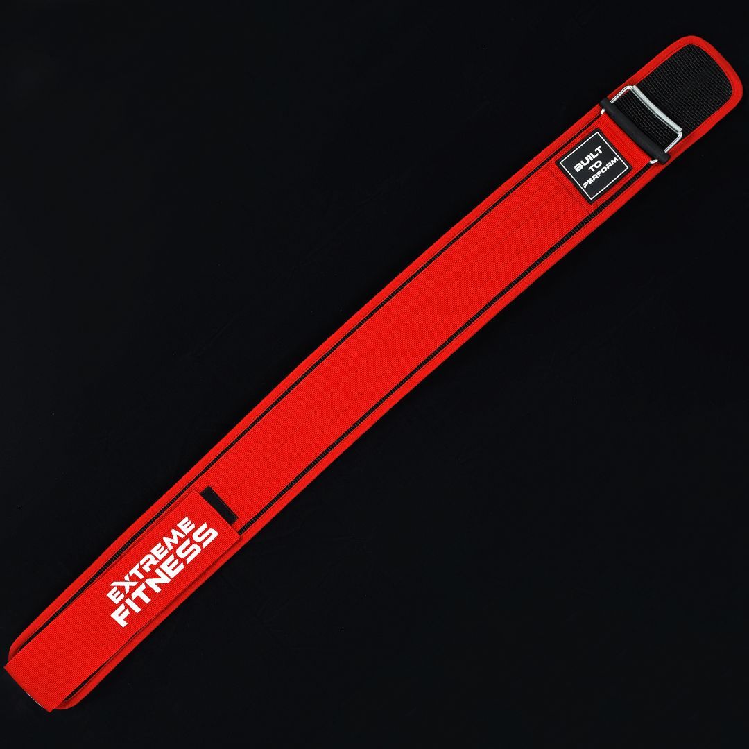 EXTREME FITNESS 4" WEIGHTLIFTING NYLON BELT RED - Extreme Fitness