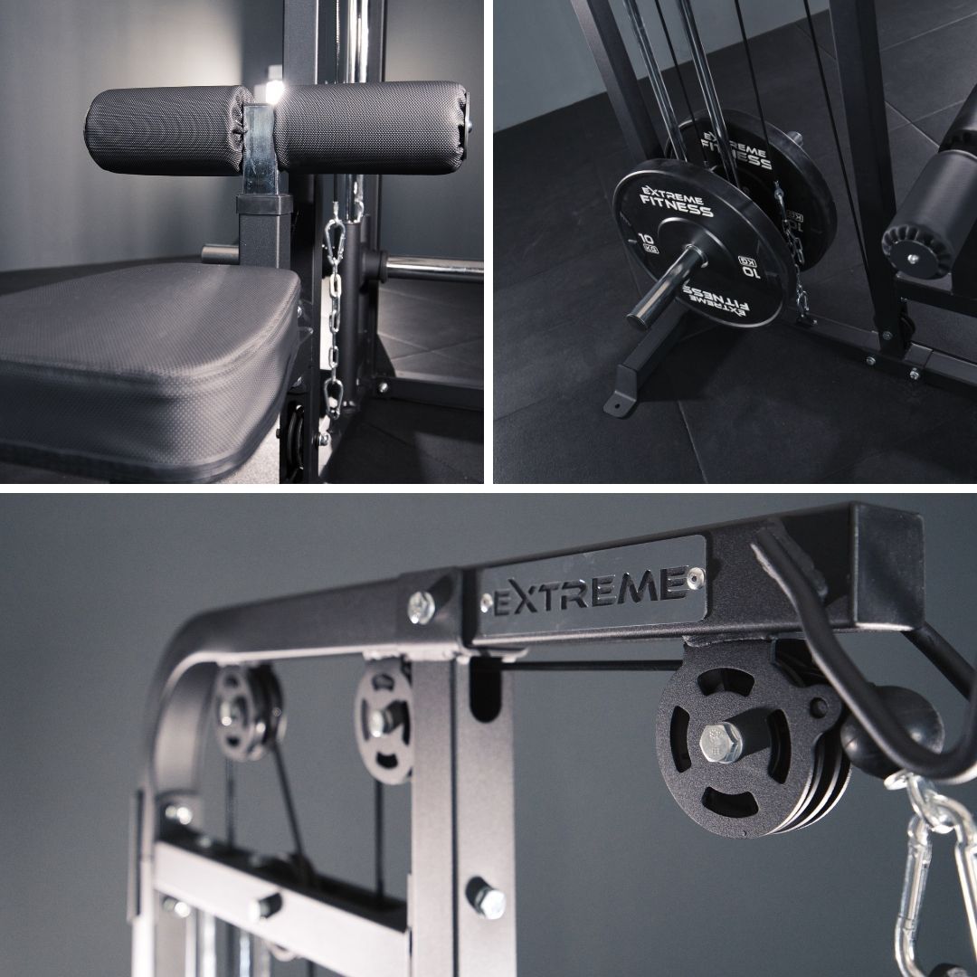EXTREME FITNESS PLATE LOADED LAT PULLDOWN/LOW ROW MACHINE 2.0 - Extreme ...